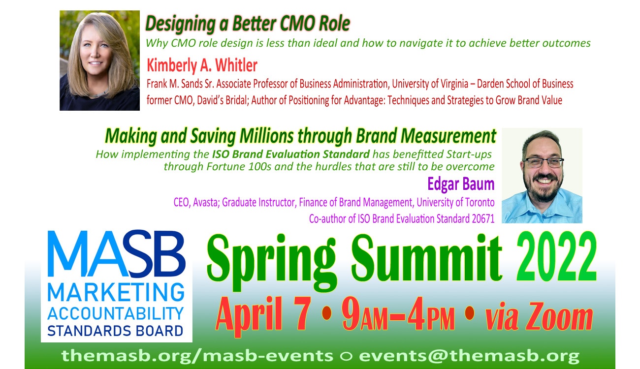 MASB Spring Summit 2022 - Marketing Accountability Standards Board | MASB